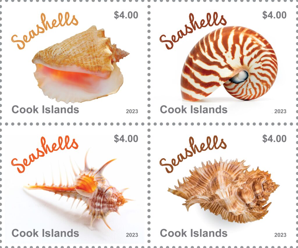 Cook Islands - 2023 - Seashells - Set of 4 - Philatelic Collector Inc.